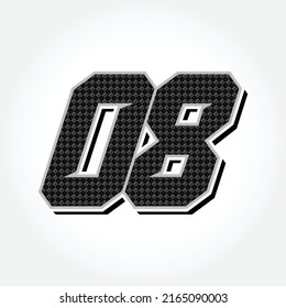 Simple Racing Start Number 08 Vector Stock Vector (Royalty Free ...