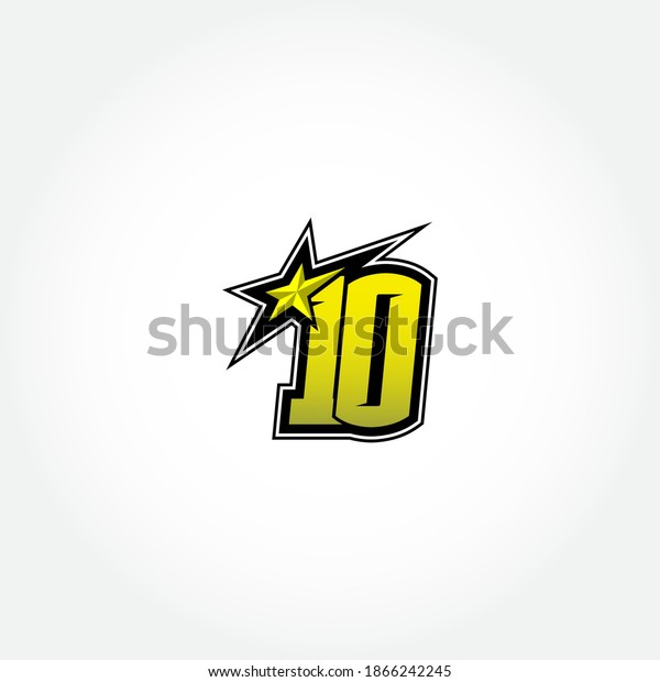 Simple Racing Start Number 10 Vector Stock Vector (Royalty Free ...