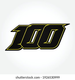 Simple Racing Start Number 100 Vector Stock Vector (Royalty Free ...