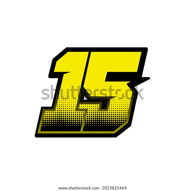 Simple Racing Start Number 15 Vector Stock Vector (Royalty Free ...