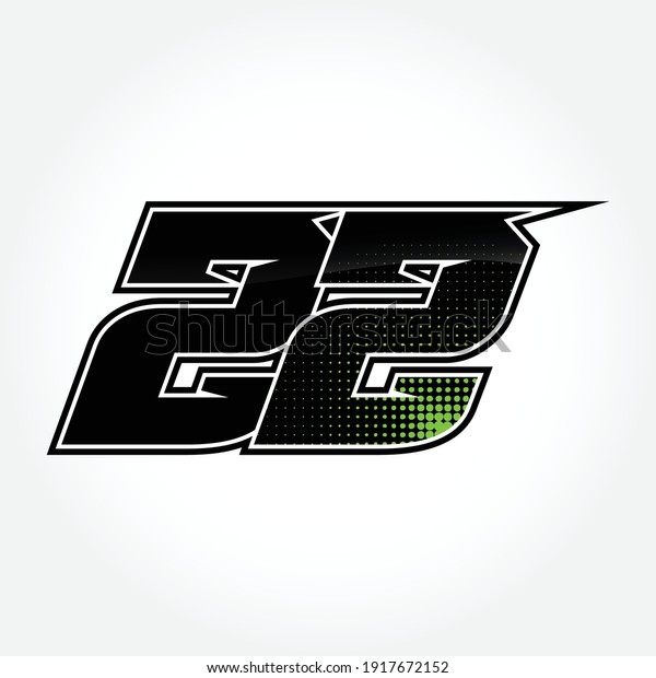 Simple Racing Start Number 22 Vector Stock Vector (Royalty Free ...