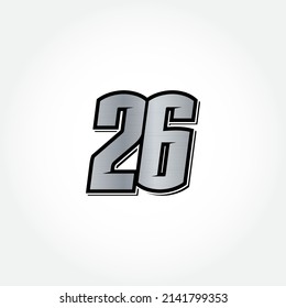 25 Simple start racing number 26 Images, Stock Photos & Vectors ...