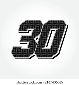 Simple Racing Start Number 30 Vector Stock Vector (Royalty Free ...
