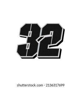 Simple Racing Start Number 32 Vector Stock Vector (Royalty Free ...