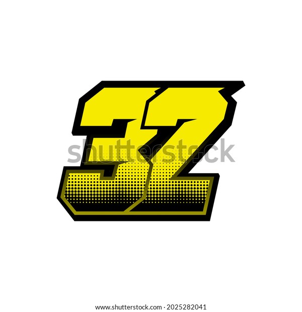 Simple Racing Start Number 32 Vector Stock Vector (Royalty Free ...