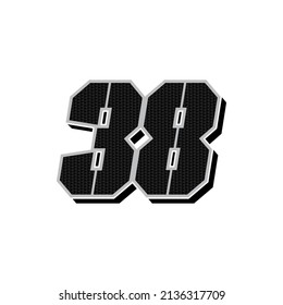 Simple Racing Start Number 38 Vector Stock Vector (Royalty Free ...