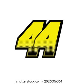 Simple Racing Start Number 44 Vector Stock Vector (Royalty Free ...