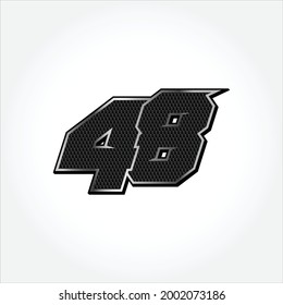 Simple Racing Start Number 48 Vector Stock Vector (Royalty Free ...