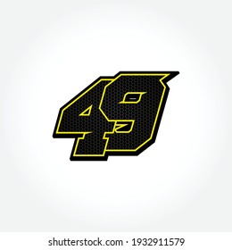 Simple Racing Start Number 45 Vector Stock Vector (Royalty Free) 1932911573