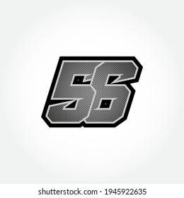 Simple Racing Start Number 56 Vector Stock Vector (Royalty Free ...