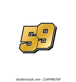 Simple Racing Start Number 59 Vector Stock Vector (Royalty Free ...