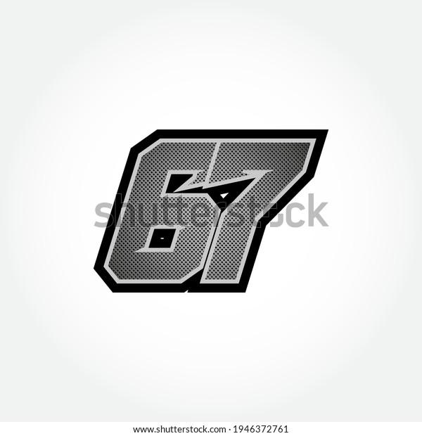 Simple Racing Start Number 67 Vector Stock Vector (Royalty Free ...