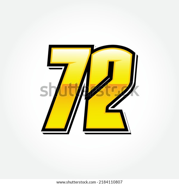 Simple Racing Start Number 72 Vector Stock Vector (Royalty Free ...