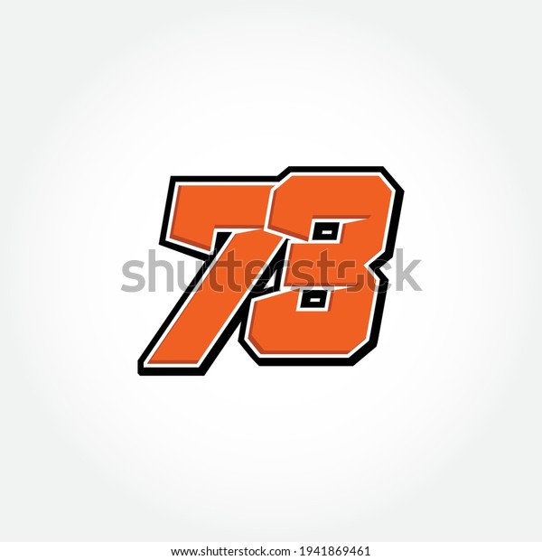 Simple Racing Start Number 73 Vector Stock Vector (Royalty Free ...