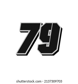 Simple Racing Start Number 79 Vector Stock Vector (Royalty Free ...