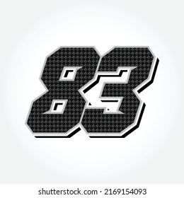 Simple Racing Start Number 83 Vector Stock Vector (Royalty Free ...