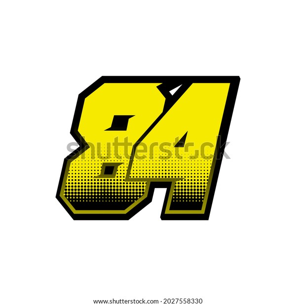Simple Racing Start Number 84 Vector Stock Vector (Royalty Free) 2027558330