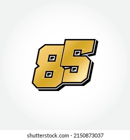 Simple Racing Start Number 85 Vector Stock Vector (Royalty Free ...