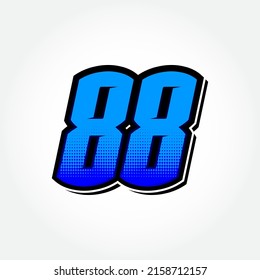 Simple Racing Start Number 88 Vector Stock Vector (Royalty Free ...