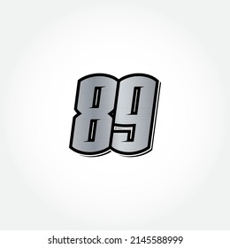 Simple Racing Start Number 89 Vector Stock Vector (Royalty Free ...