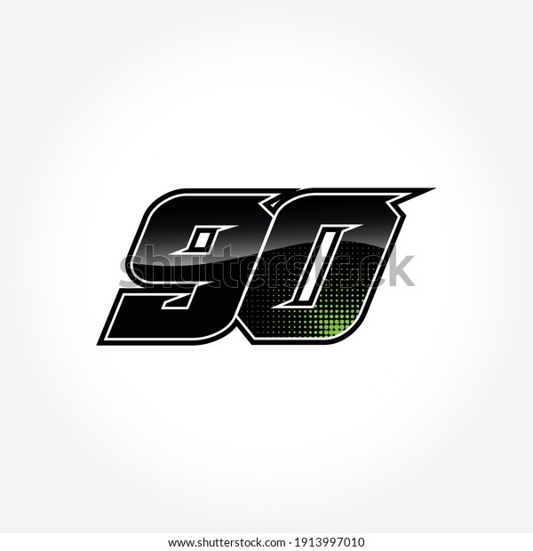 Simple Racing Start Number 90 Vector Stock Vector (Royalty Free) 1913997010