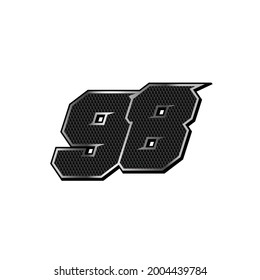 Simple Racing Start Number 98 Vector Stock Vector (Royalty Free ...