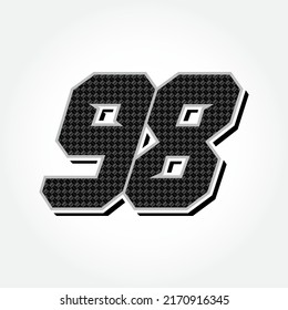 Simple Racing Start Number 98 Vector Stock Vector (Royalty Free ...