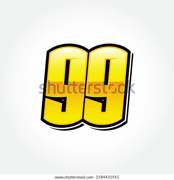Simple Racing Start Number 99 Vector Stock Vector (Royalty Free ...