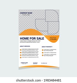 Simple Real Estate Flyer Template Design Stock Vector (Royalty Free ...