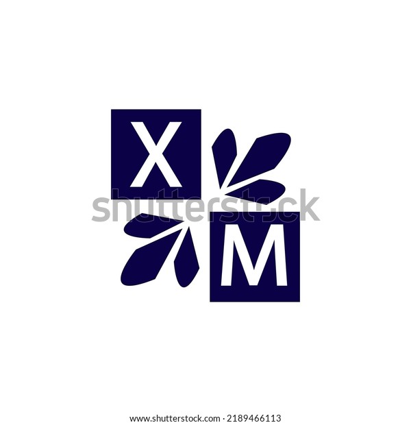 Simple Rectangle Modern Xm Letter Art Stock Vector (Royalty Free ...