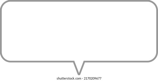 Simple Rectangle Speech Balloon Rounded Corners Stock Vector (Royalty ... Simple Rectangle Speech Balloon Rounded Corners Stock Vector (Royalty ...