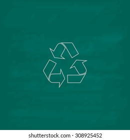 Simple Recycling Outline Vector Icon Imitation Stock Vector (Royalty ...
