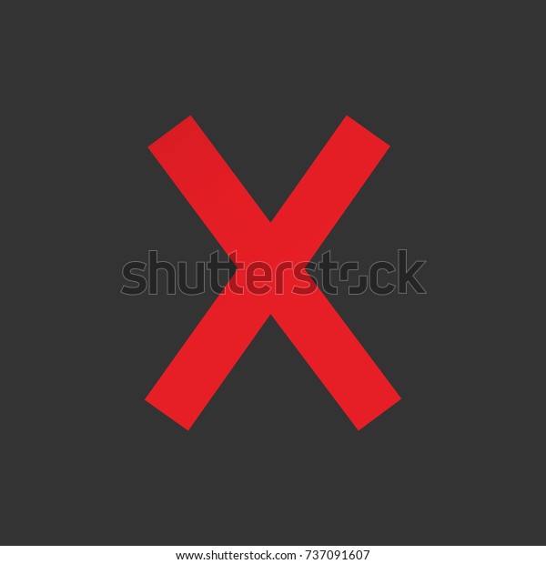 Simple Red Cross Illustration Symbol Negative Stock Vector (Royalty ...