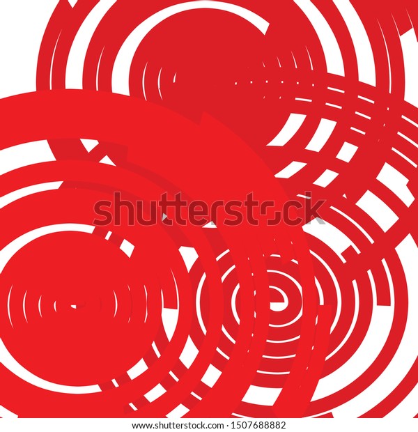 Simple Red Spiral Circles Isolated On Stock Vector (Royalty Free ...