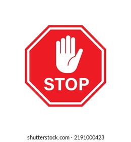 Simple Red Stop Road Sign Big Stock Vector (Royalty Free) 2191000423 ...