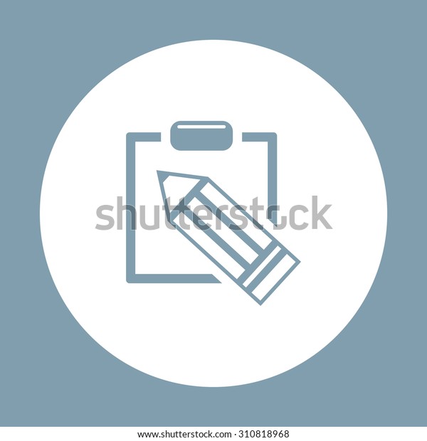 Simple Registration Tablet Paper Icon Vector Stock Vector (Royalty Free ...
