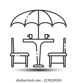 Simple Rest Area Outline Iconarea Rest Stock Vector (Royalty Free ...