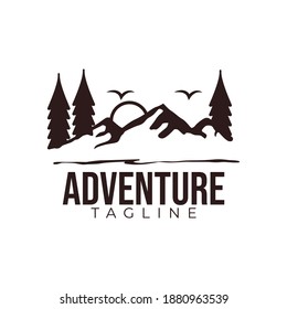 Simple Retro Adventure Logo Design Stock Vector (Royalty Free ...