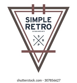 Simple Retro Logo Template Stock Vector (Royalty Free) 307856627 ...