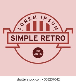 Simple Retro Logo Template Stock Vector (Royalty Free) 308237042 ...