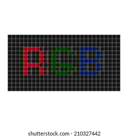Simple Rgb Led Letters Stock Vector (Royalty Free) 210327442 | Shutterstock