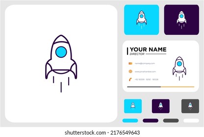 Simple Rocket Vector Logo Design Stock Vector (Royalty Free) 2176549643 ...