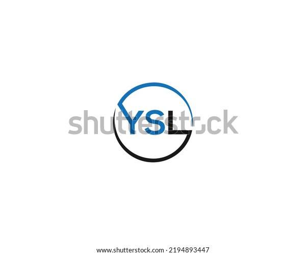 Simple Round Ysl Letter Creative Logo Stock Vector (Royalty Free ...