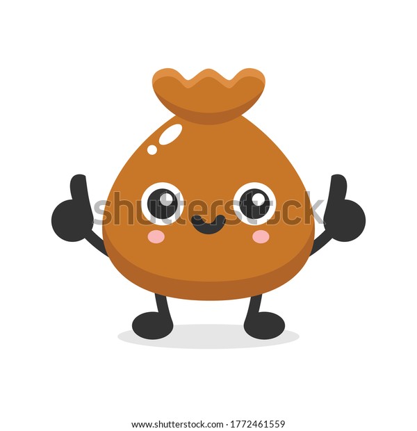 Simple Sack Mascot Cute Characters Stock Vector (Royalty Free ...