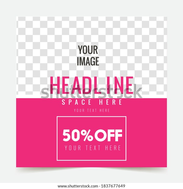 Simple Sales Banner Background Template Design Stock Vector (Royalty ...