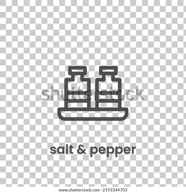 Simple Salt Pepper Icon Stroke Pictogram Stock Vector (Royalty Free ...