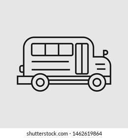 Simple School Bus Lineart Icon Vector Stock Vector (Royalty Free ...