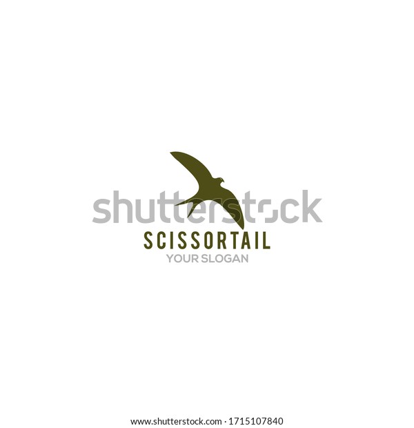 Simple Scissortail Logo Design Vector Stock Vector (Royalty Free ...