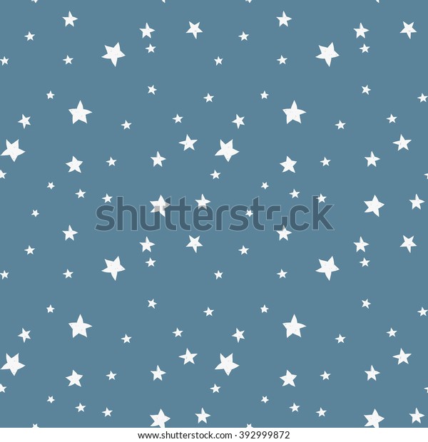 Simple Seamless Texture Stars Night Sky 스톡 벡터(로열티 프리) 392999872
