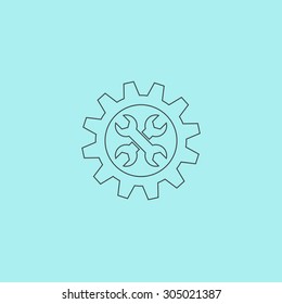 Simple Service Simple Outline Flat Vector Stock Vector (Royalty Free ...